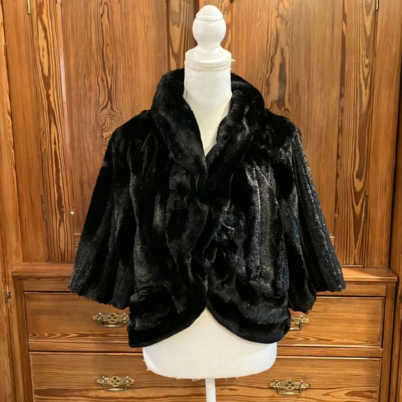 new directions | Jackets & Coats | New Directions Black Faux Fur Jacket ...